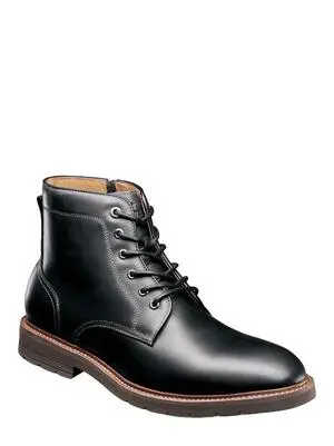 Florsheim Redford Lugged Plain Toe Boot - Black