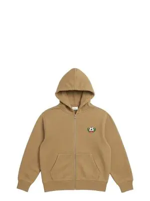 LOTTO Lotto Organic Cotton Full Zip Hoodie With Embroidered Emblem Tan