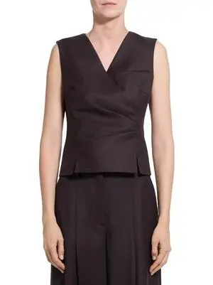 Theory Wool Vest - Cacao - Daj