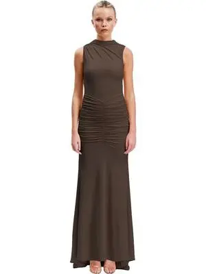 OW Elina Maxi Dress - Chocolate Brown