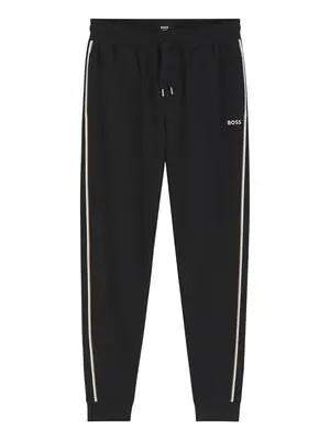 BOSS Cotton Loungewear Bottoms With Signature Stripe Tape