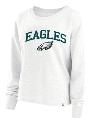 '47 47 Philadelphia Eagles Sydney Arch Long Sleeve T-shirt - Ash