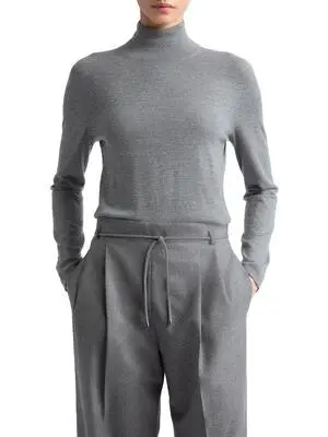 MAX MARA Max Mara Mock Neck Long Sleeve Cashmere Sweater