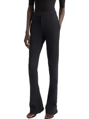 Proenza Schouler Althea Bi-stretch Pants With Button Detail - Black