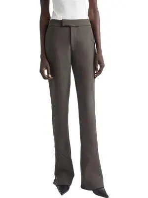Proenza Schouler Althea Bi-stretch Pants With Button Detail - Earth