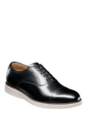 Florsheim Avenue Leather Cap Toe Oxford - Black Multi