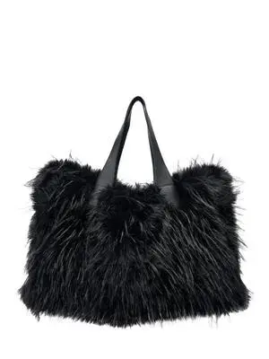 AZALEA WANG Confidante Faux Fur Handbag - Black