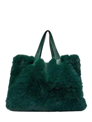 AZALEA WANG Confidante Faux Fur Handbag - Emerald
