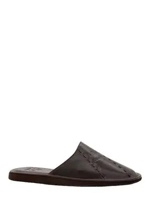 CAVALINHO Gentleman Leather House Slippers - Brown