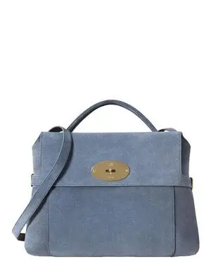 Mulberry Stevie Suede Top Handle Bag - Foggy Grey