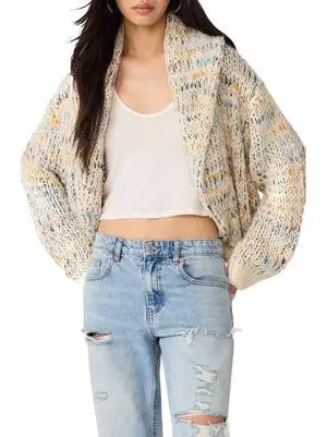 Steve Madden Enid Marled Shawl Collar Cardigan - Multi