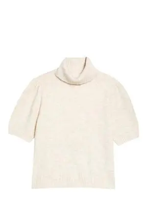 CECE DUPRAZ Turtleneck Short Sleeve Sweater - Malted