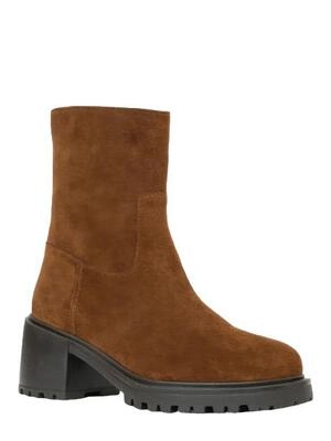 Aquatalia Danni Waterproof Suede Bootie - Brandy Suede