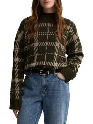 Barbour Delilah Knitted Mock Neck Sweater - Olive Multi