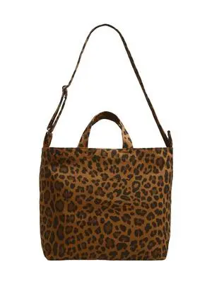 Baggu Duck Horizontal Zip Recycled Canvas Tote - Leopard