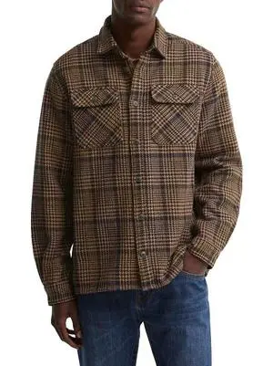 Barbour Millom Relaxed Houndstooth Shirt Olive