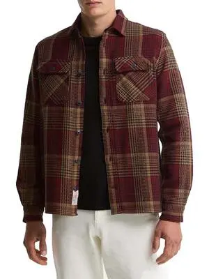 Barbour Millom Relaxed Houndstooth Shirt - Red