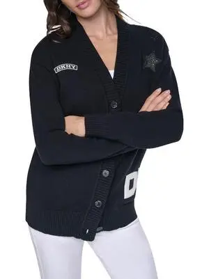 Dkny Textured Patches Cardigan - Black