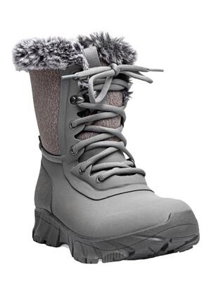 Bogs Arcata Ii Faux Fur Lined Waterproof Lace-up Boot - Gray Multi