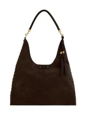 Rebecca Minkoff Nolita Leather Hobo With Stud Detail - Fondant