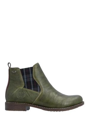 RIEKER Ornella 60 Leather Ankle Bootie - Efeu/wine