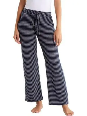 ASTROLOGIE CALIFORNIA Greer Wide Leg Striped Pants - Navy/white
