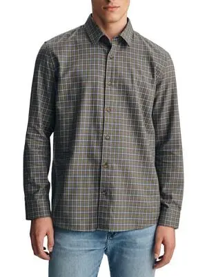 MAVI Plaid Cotton Button-up Shirt - Khaki