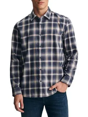 MAVI Plaid Cotton Button-up Shirt - Navy