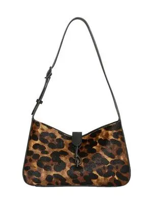Rebecca Minkoff Megan Hair Calf Shoulder Bag - Leopard/black