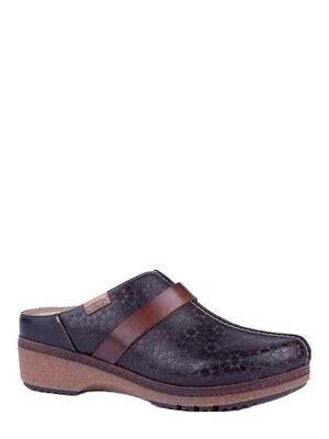 Pikolinos Granada Floral Embossed Clog - Black
