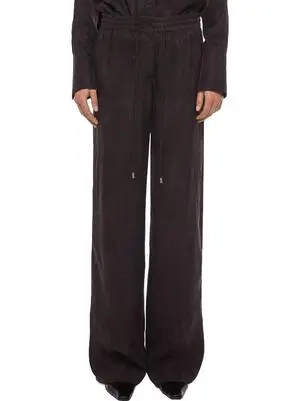 Helmut Lang Fluid Microsuede Drawstring Pants - Truffle