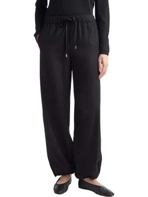 Vince Mid Rise Drawstring Sweatpants - Black