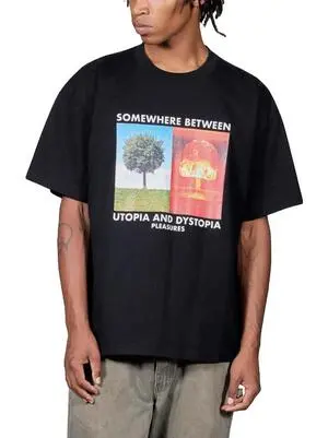 PLEASURES Somewhere Graphic T-shirt - Black