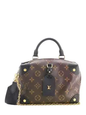 LOUIS VUITTON Monogram Canvas Petite Malle Souple Handbag - Brown