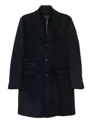Corneliani Layered Notched-lapel Coat - Blue