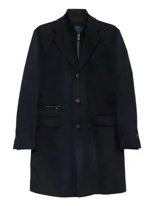 Corneliani Layered Notched-lapel Coat - Blue
