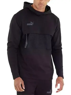 PUMA Ftblnxt Casuals Hoodie With Mesh Panel - Black