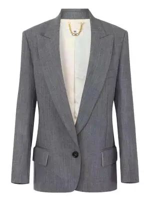 Elisabetta Franchi Wool Jacket - Grey