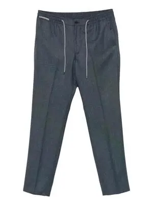 Corneliani Tailored Trousers With Drawstring Waist - Blue