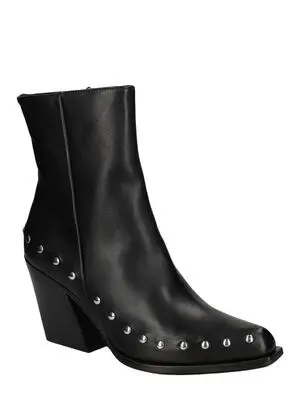 VIC MATIE Studded Leather Boots - Black