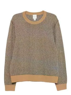 Calvin Klein Crew Neck Micro-patterned Sweater - Neutrals