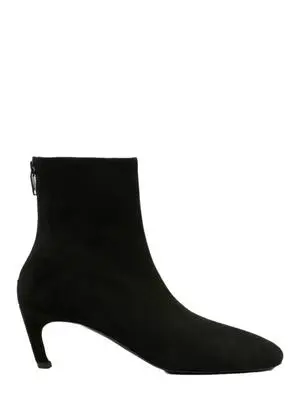 TOTEME Suede Ankle Boots - Black