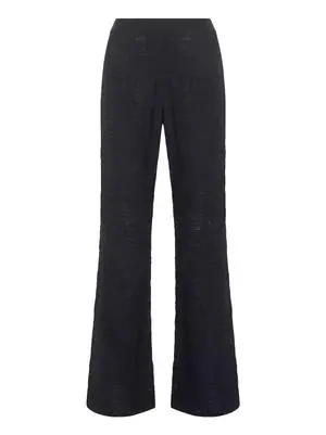 GIVENCHY Givenchy 4G Monogram Pointelle Knit Wide-Leg Trousers