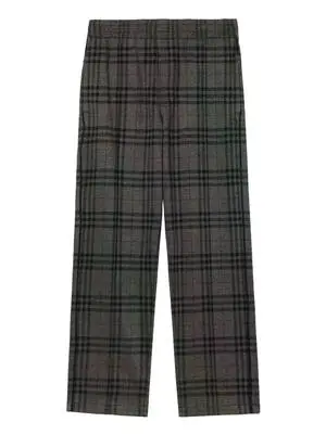 Burberry Check Drawcord Track Pants Grey
