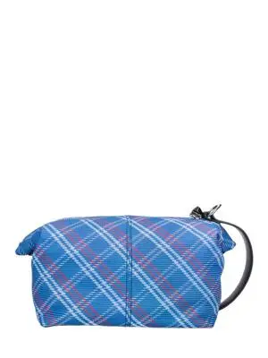 VIVIENNE WESTWOOD Orb Plaque Tartan Makeup Bag - Blue