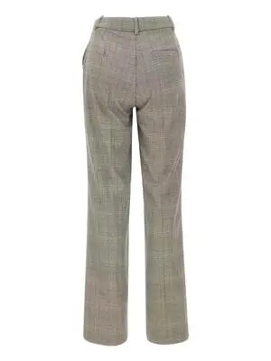 KAOS Check-pattern Straight-leg Tailored Trousers - Grey