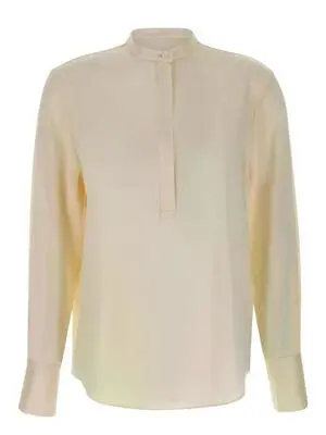 Filippa K Mandarin Collar Blouse - Neutrals