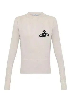 VIVIENNE WESTWOOD Vivienne Westwood Orb-Motif Wool Jumper Neutrals