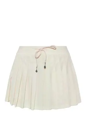 The Upside Cadiz Pleated Mini Skirt - Neutrals