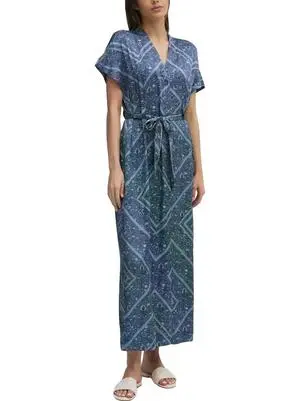 MOS MOSH Floral Print Maxi Dress - Blue